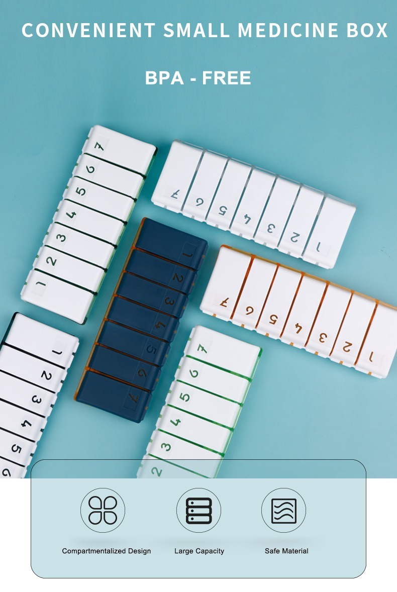 Organize Your Pills with the New 7 Compartment Pill Box | Bluesky