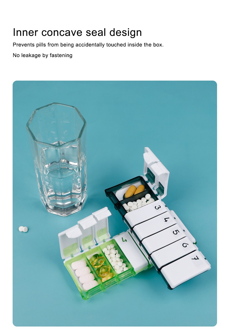 Organize Your Pills with the New 7 Compartment Pill Box | Bluesky