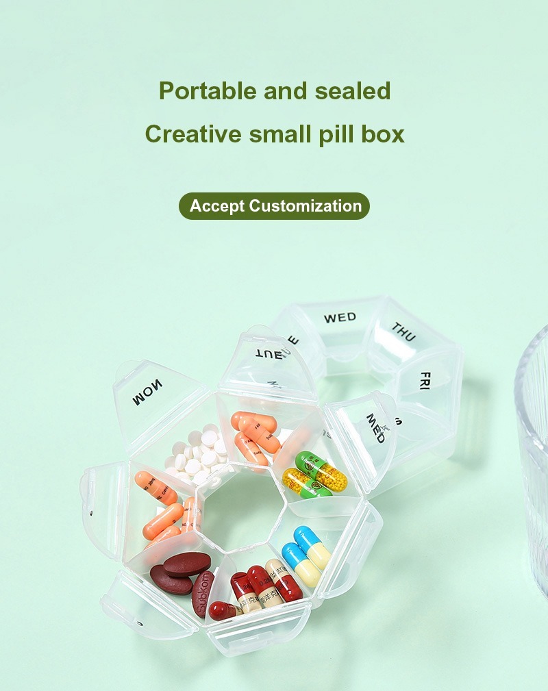 Portable 7-Day Pill Storage Case | Transparent & Stylish