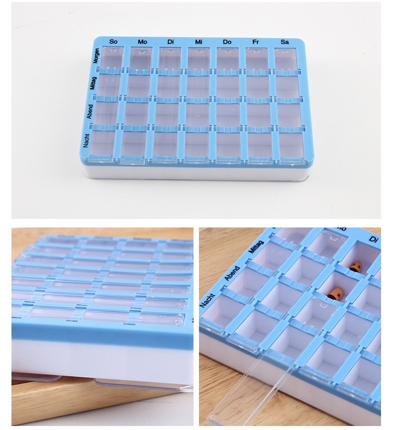 Weekly Withdrawable Lid Pill Box | Organized Medication