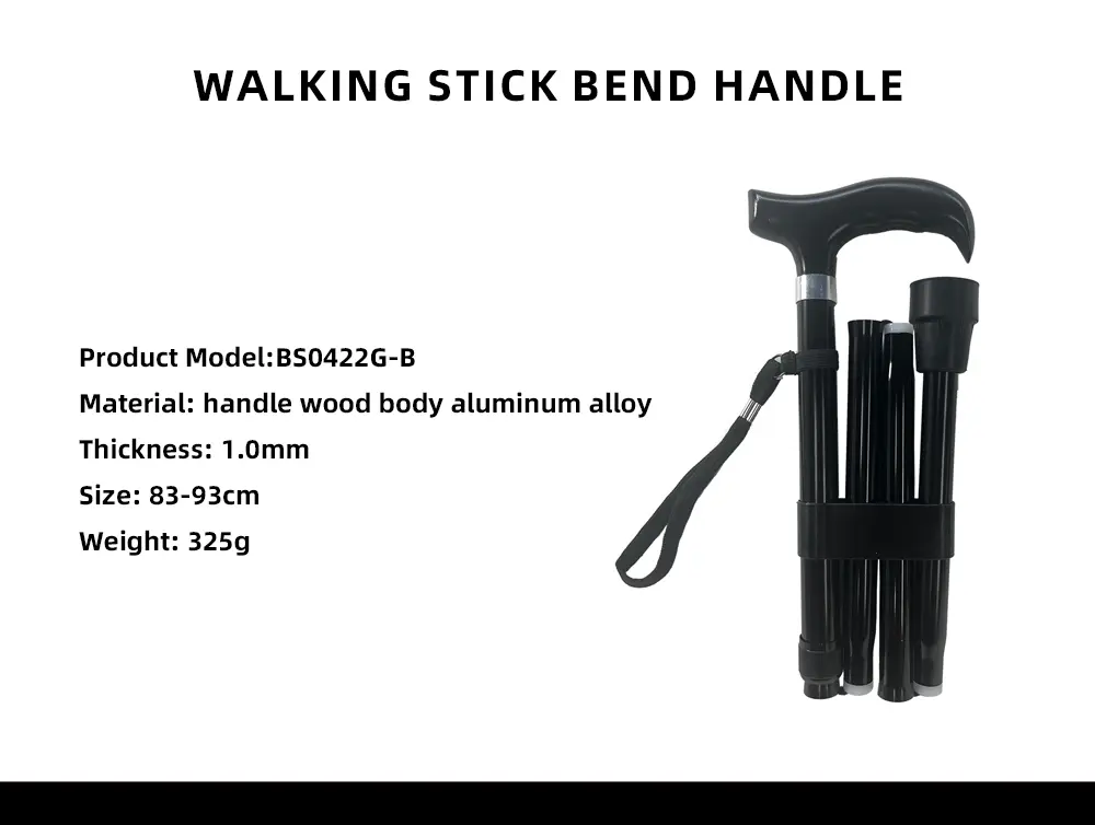BS0422G-B Walking Stick Bend Handle — BLUESKY