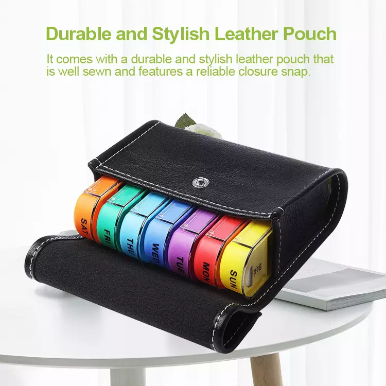 Compact Wallet Pill Box - Convenient Travel Medication Storage