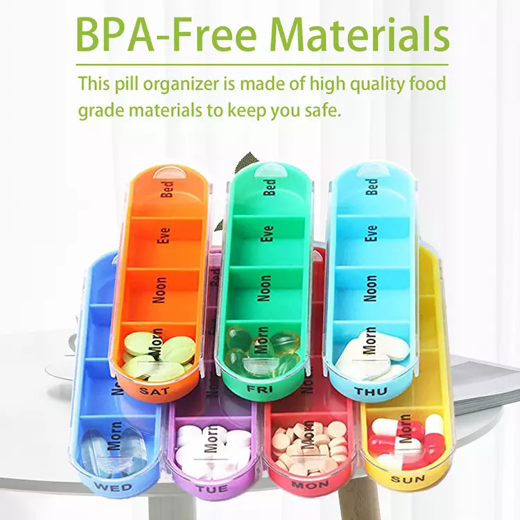 Compact Wallet Pill Box - Convenient Travel Medication Storage