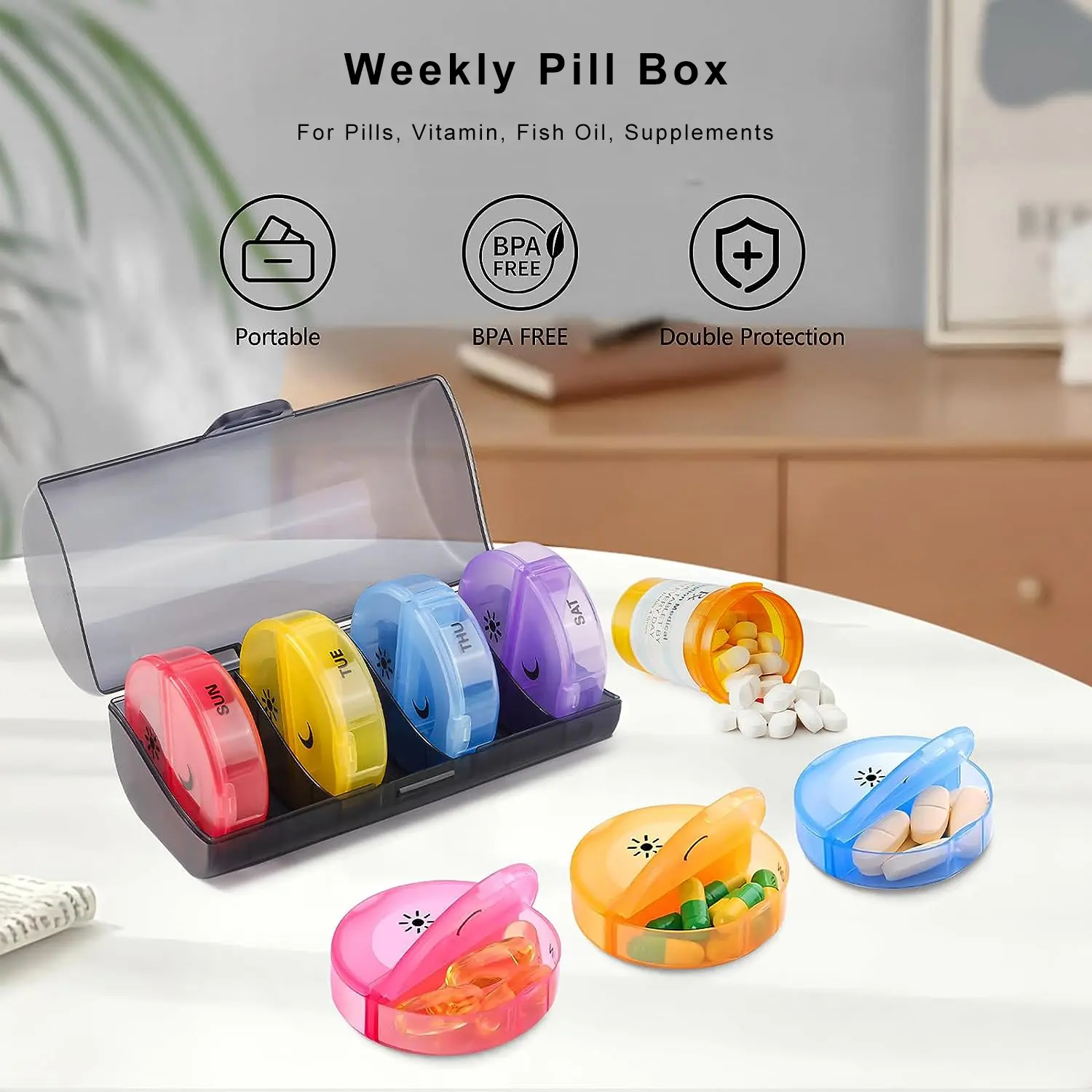 Weekly AM/PM Pill Box | Your Ultimate Medication Organizer