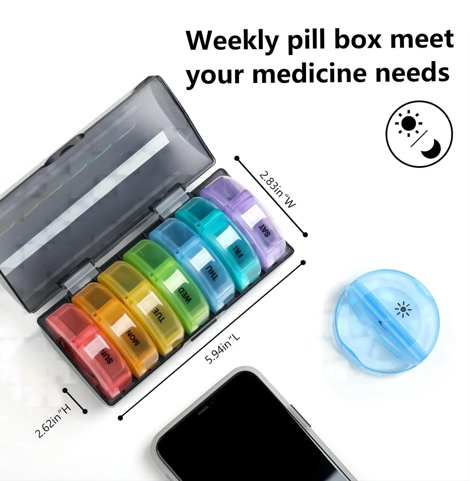 Weekly AM/PM Pill Box | Your Ultimate Medication Organizer