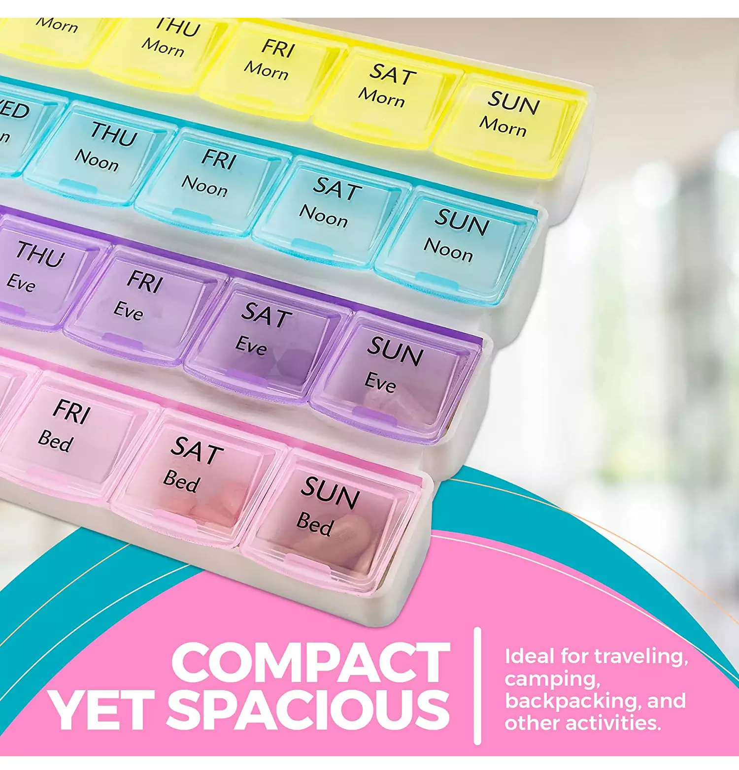 Efficient Weekly Pill Box with 28 Doses | Senior Health Solutions