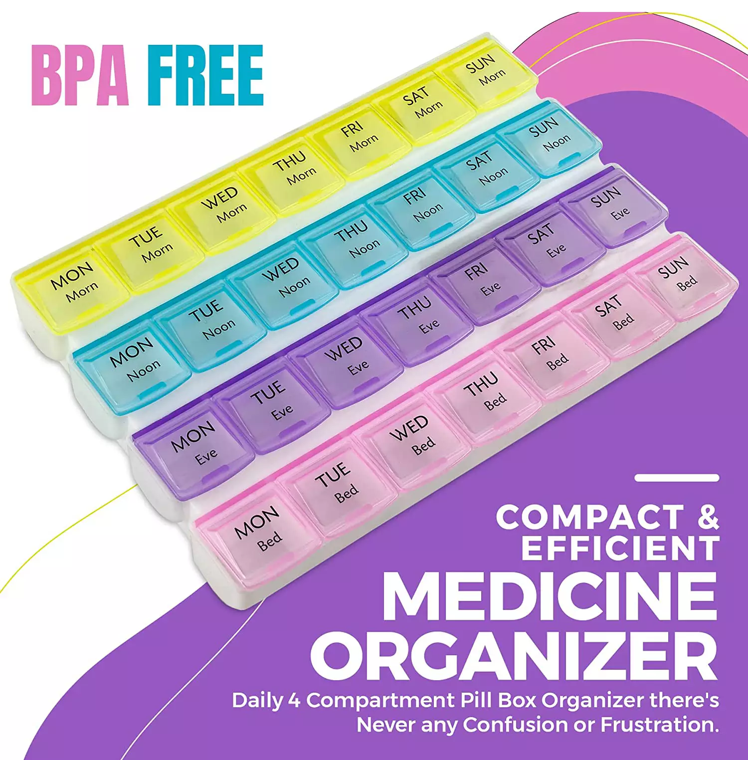 Efficient Weekly Pill Box with 28 Doses | Senior Health Solutions