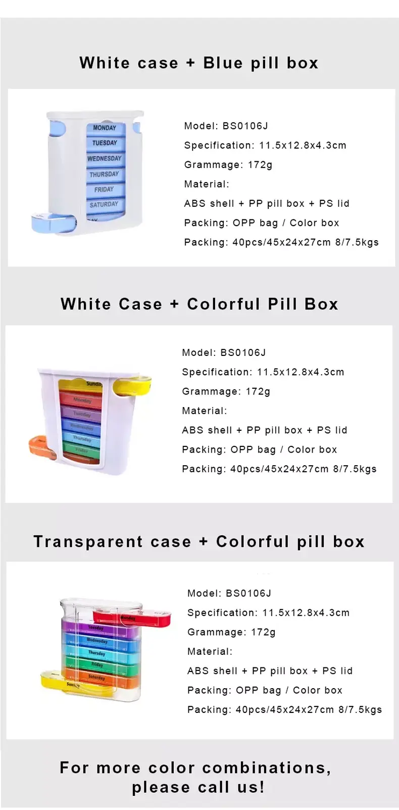 Weekly Drawer Type Pill Box | Convenient Medication Organizer