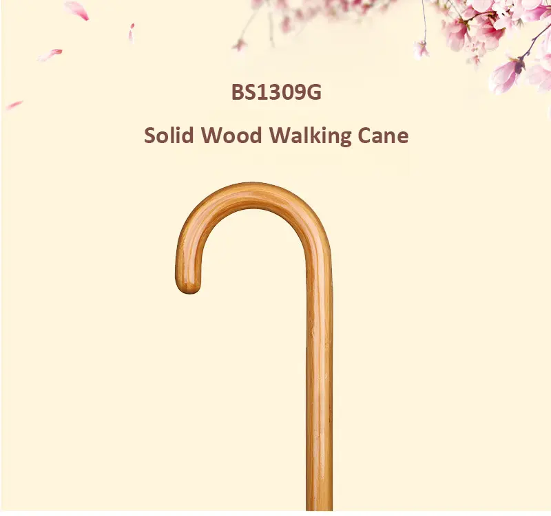 BS1309G-Solid Wood Walking Cane — yechi`s Site
